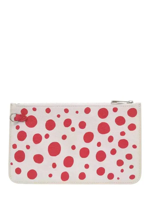 LOUIS VUITTON 2023 Yayoi Kusama Monogram Giant Empreinte Infinity Dots Neverfull Mm Pochette Clutch Bag - Red