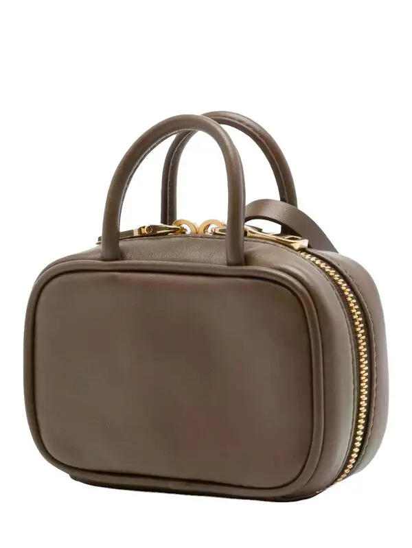 Miu Miu 2010-2026 Micro Calfskin Softy Beau Bag Satchel - Brown