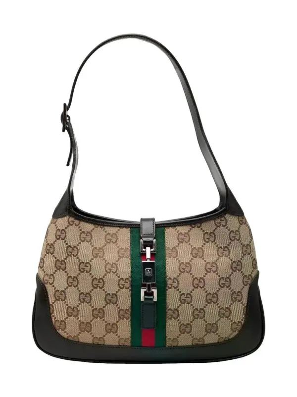 Gucci 2000-2015 Gg Canvas Web Jackie Shoulder Bag - Neutrals