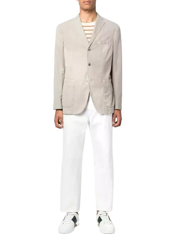 Boglioli Fitted Single-breasted Blazer - Neutrals