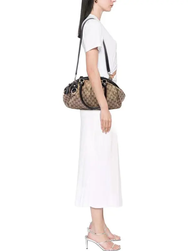 Gucci 2016-2026 Gg Canvas Sukey Satchel - Neutrals