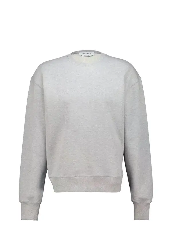 Alexander McQueen Embossed-logo Sweatshirt - Grey