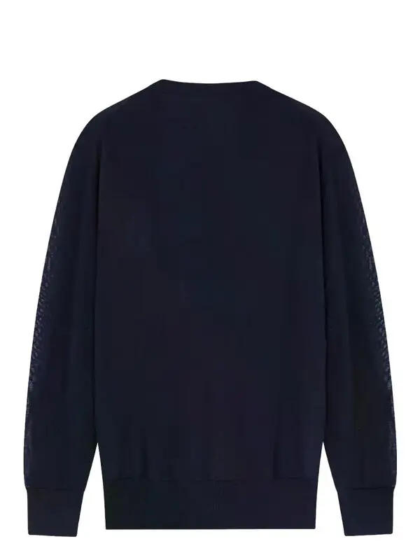 SEVEN GAUGE Button-fastening Serafino Sweater - Blue
