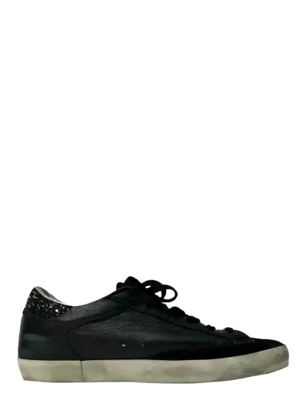 GOLDEN GOOSE Super-star Glitter Sneakers - Black