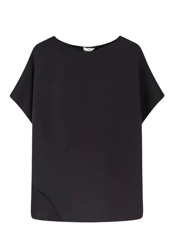 Vince Satin-finish Short-sleeve Top - Black