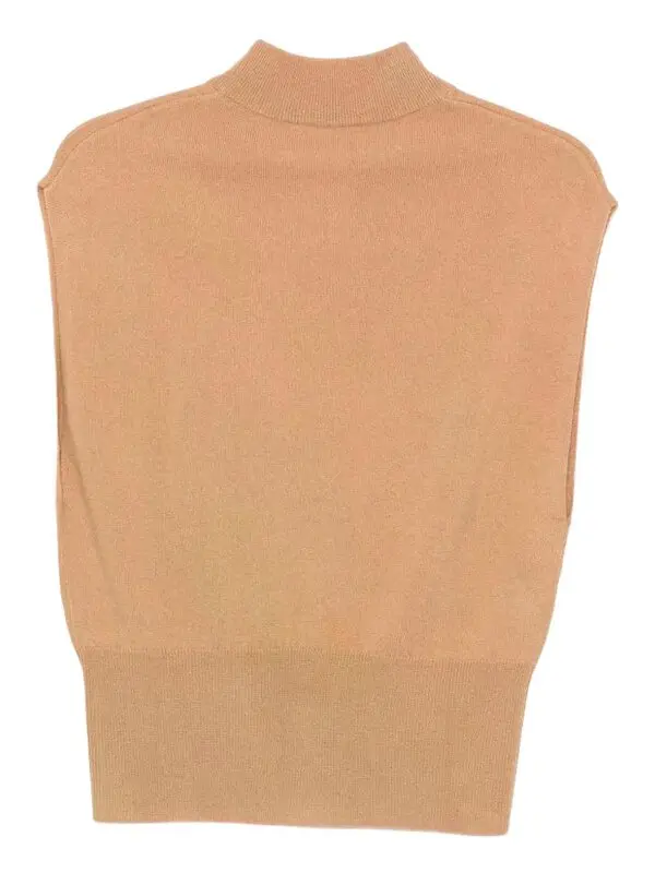 SEMICOUTURE Angelica Ribbed-knit Vest - Neutrals