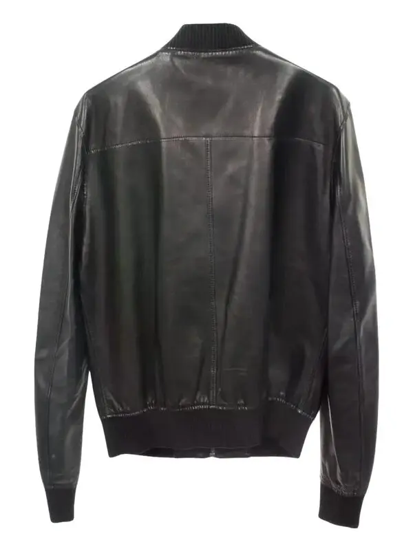 Dolce & Gabbana Leather Biker Jacket - Black