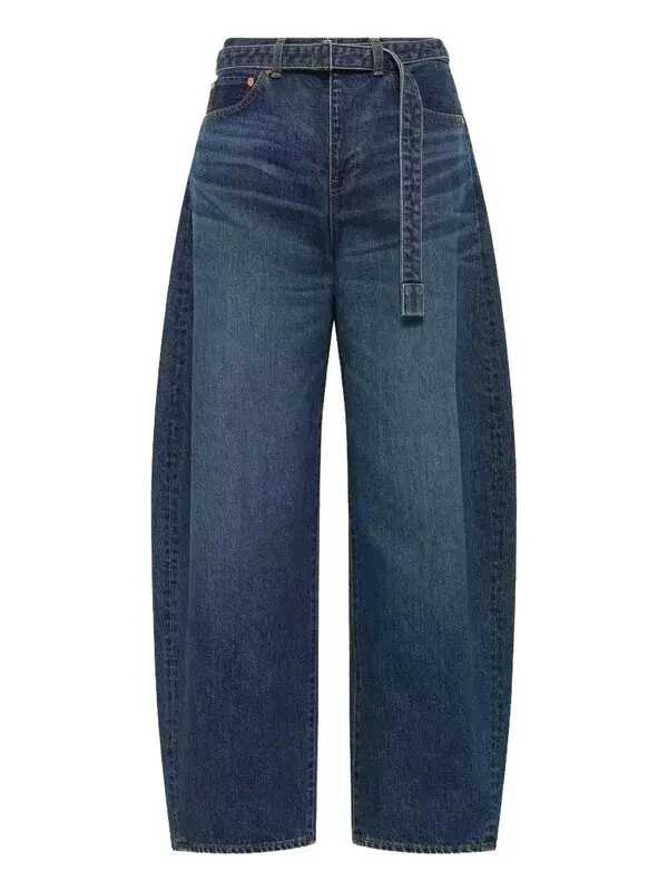 Sacai Barrel Panelled Jeans - Blue