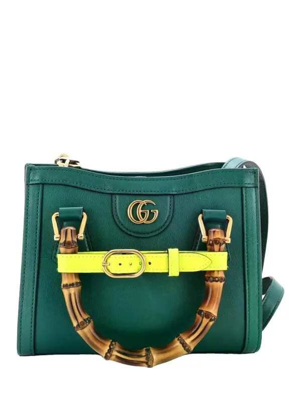 Gucci Diana Mini Tote Bag With Bamboo Handle - Green