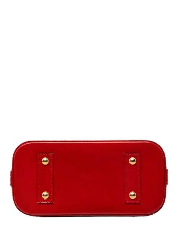 LOUIS VUITTON 2014 Monogram Vernis Alma Bb Satchel - Red