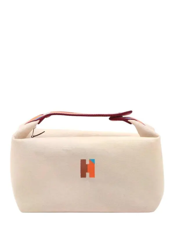 Hermès 2020-2026 Large Toile Bride A Brac H Pavillon Case Vanity Bag - Brown