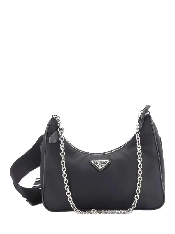 Prada Re-edition 2005 Shoulder Bag Tessuto Small Crossbody Bag - Black