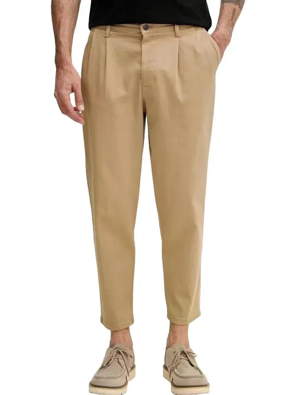 BENETTON Pleated-detail Chino Trousers - Neutrals