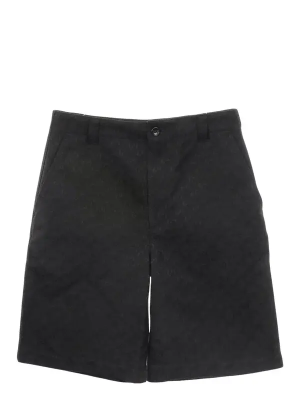 Gucci Logo Pattern Denim Shorts - Black