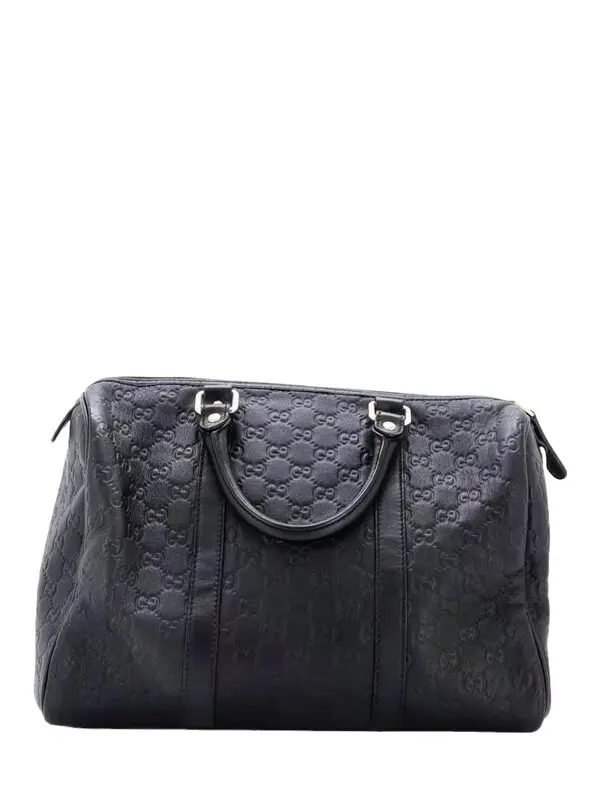 Gucci Joy Boston Bag Ssima Leather Medium Handbag - Black