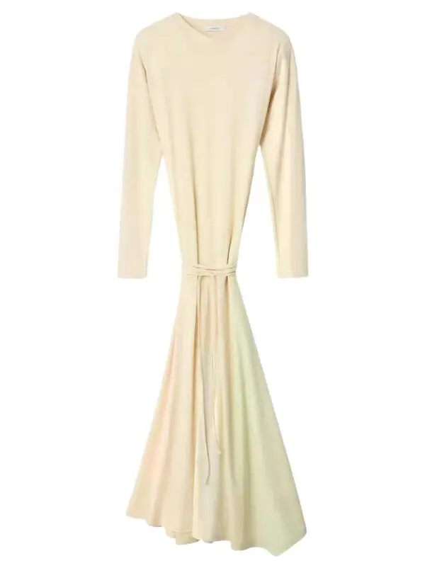 LEMAIRE Fluid Long-sleeve Dress In Silky Jersey Crepe - Neutrals