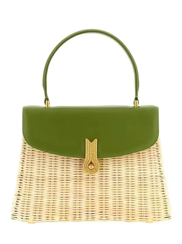 AMATO DANIELE Queen Rattan Braided Wicker Tote Bag - Neutrals