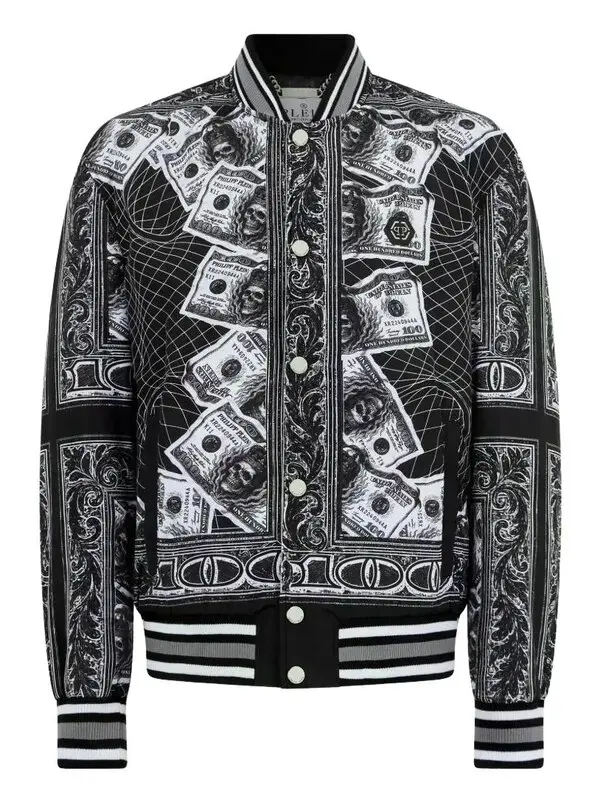 Philipp Plein Skull-print Bomber Jacket - Black