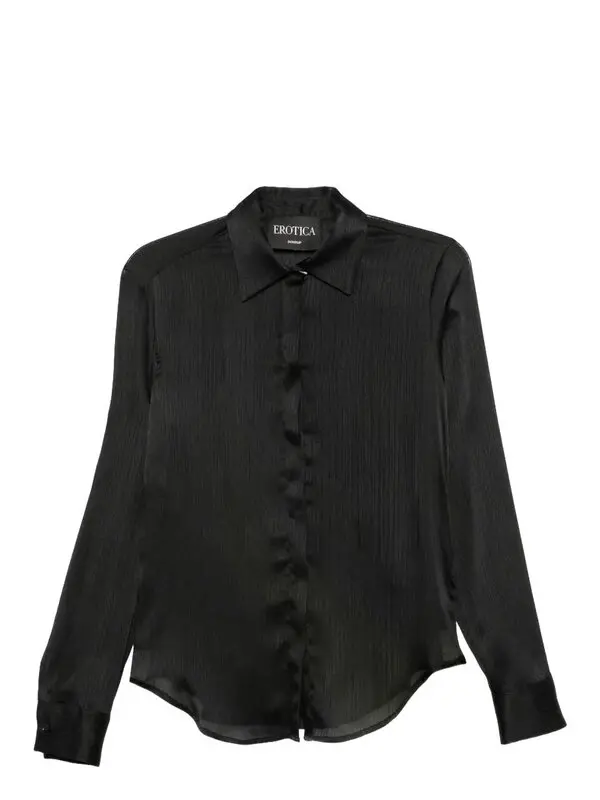 DONDUP Curved-hem Shirt - Black