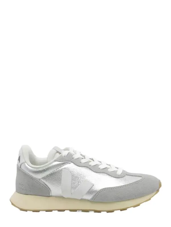 VEJA Rio Branco Ii Leather Oxford Grey White Sneakers - Silver
