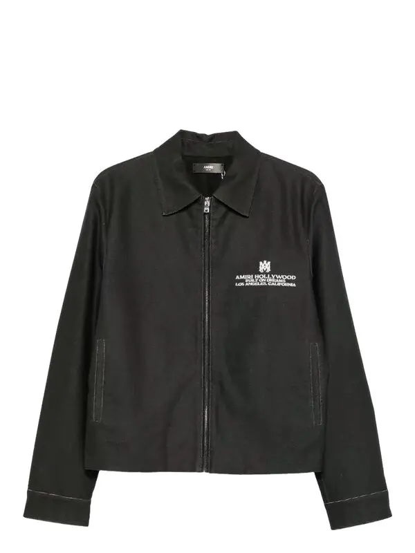 Amiri Logo-print Overshirt - Black