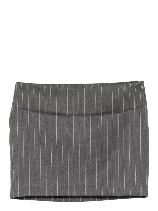 DONDUP Pinstriped Mini Skirt - Grey