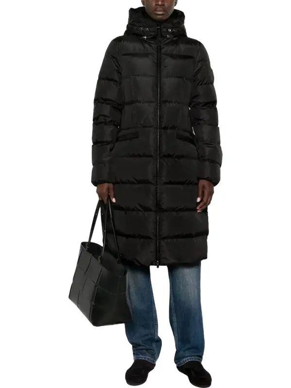 Moncler Quilted Hooded Coat - Black