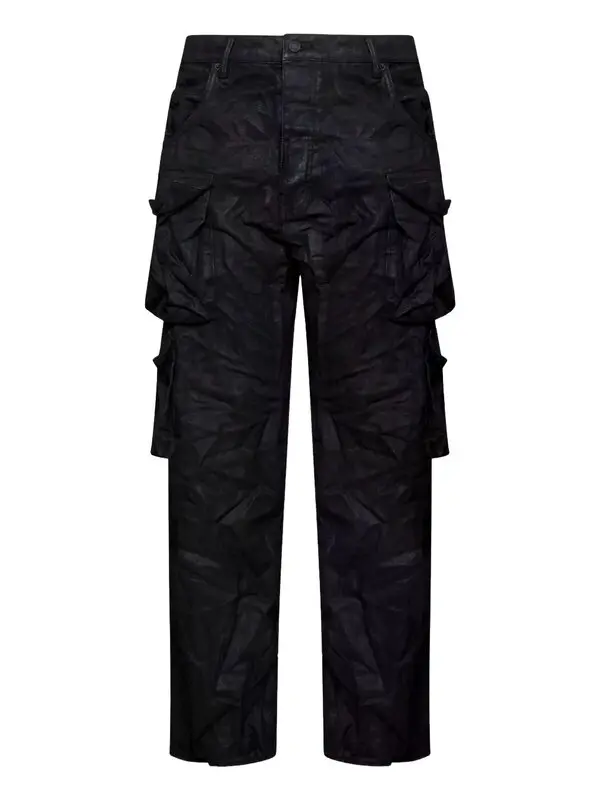 PURPLE BRAND Relaxed Double Cargo - Black