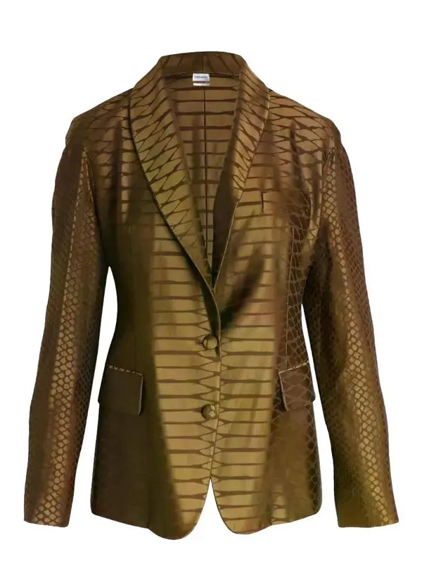 Saint Laurent Textured Dropped-shoulder Blazer - Brown
