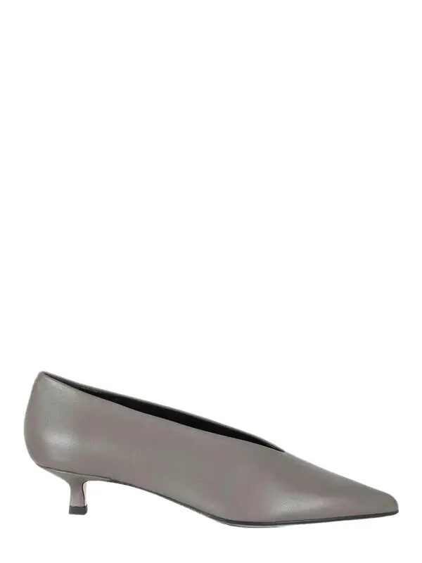 AeydĒ Clara Pointed-toe Leather Kitten-heel Pumps - Neutrals