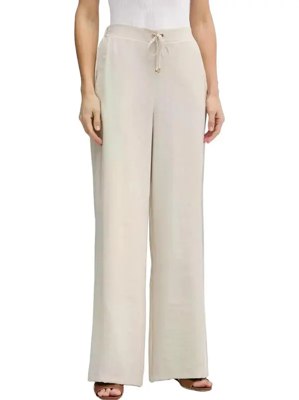 Joseph Ribkoff Drawstring Wide-leg Palazzo Pants - Neutrals