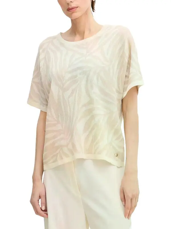 Joseph Ribkoff Palm-leaf Top - Neutrals