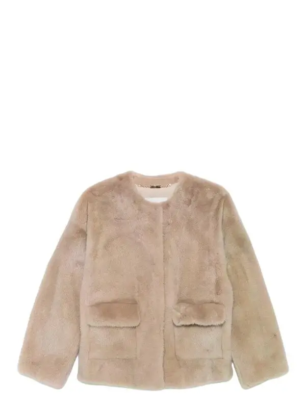 MANZONI 24 Round-neck Flap-pocket Coat - Neutrals