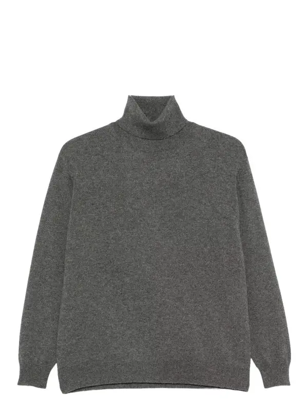 Brunello Cucinelli Roll-neck Cashmere Knit - Grey