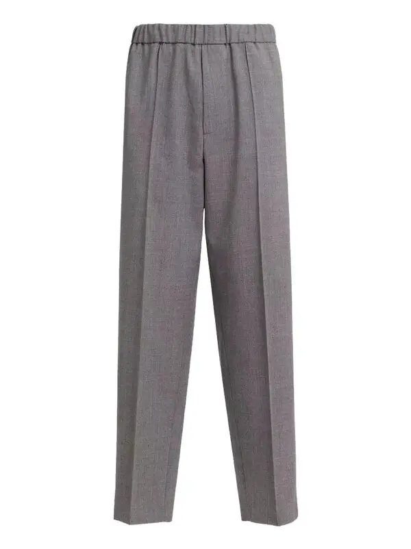 SEVEN GAUGE Virgin Wool Trousers With Drawstring Waist - Grey