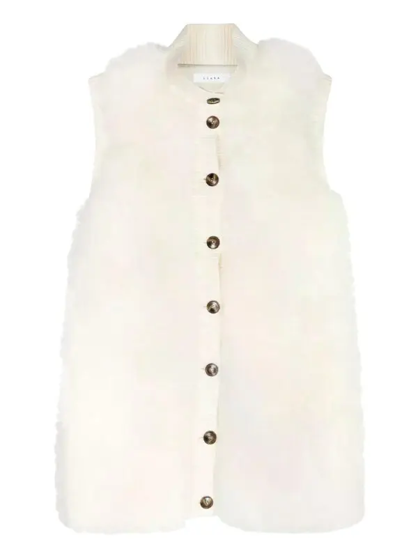LISKA Sleeveless Cashmere Coat - Neutrals