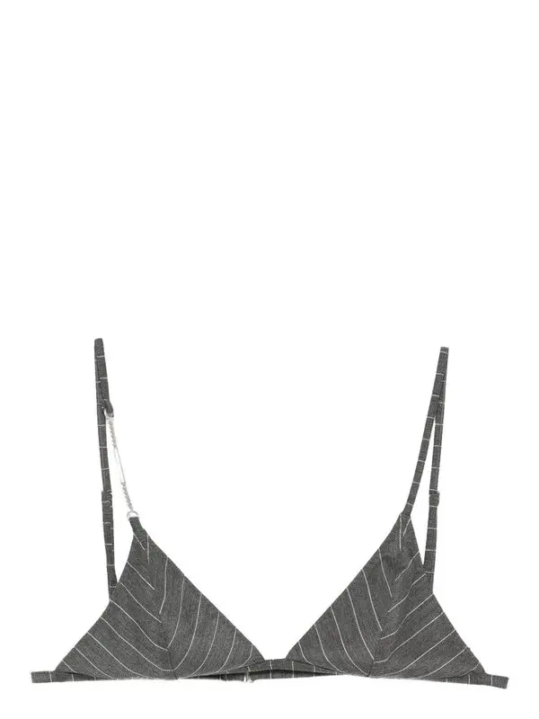 DONDUP Pinstripe-pattern Chain-link Top - Grey
