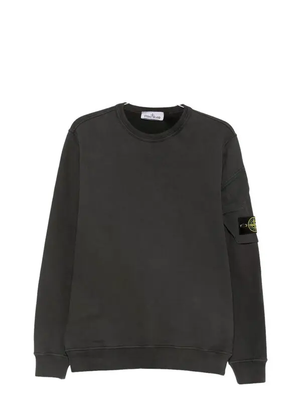 Stone Island Logo-patch Pocket Sweatshirt - Grey