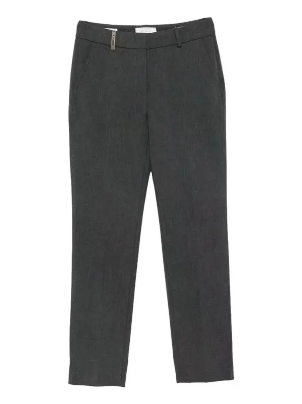 Peserico Straight-leg Tailored Trousers - Grey
