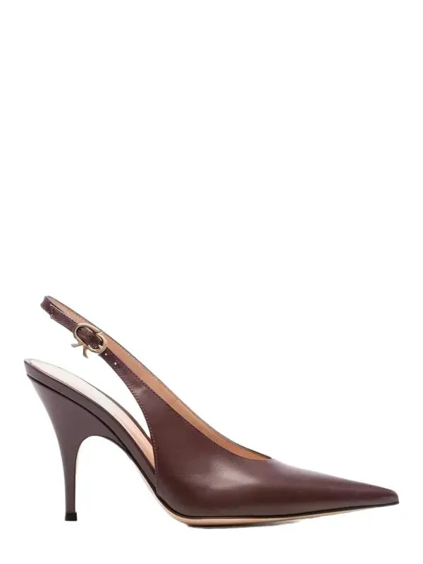 GIANVITO ROSSI Sofia Pointed-toe Mules - Brown