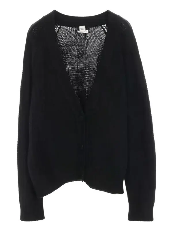 Hermès 2010s V-neck Wool Cardigan - Black