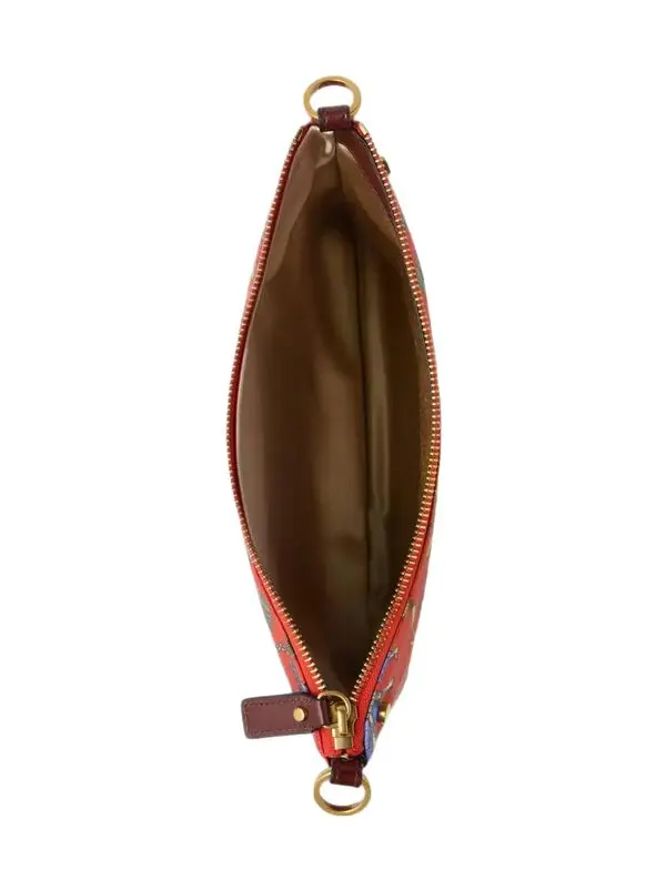 Versace Cabine Printed Duchesse Shoulder Bag - Red