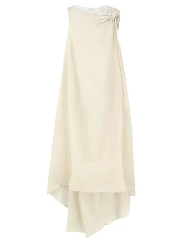 LAMRONS Knot-detail Sleeveless Dress - Neutrals