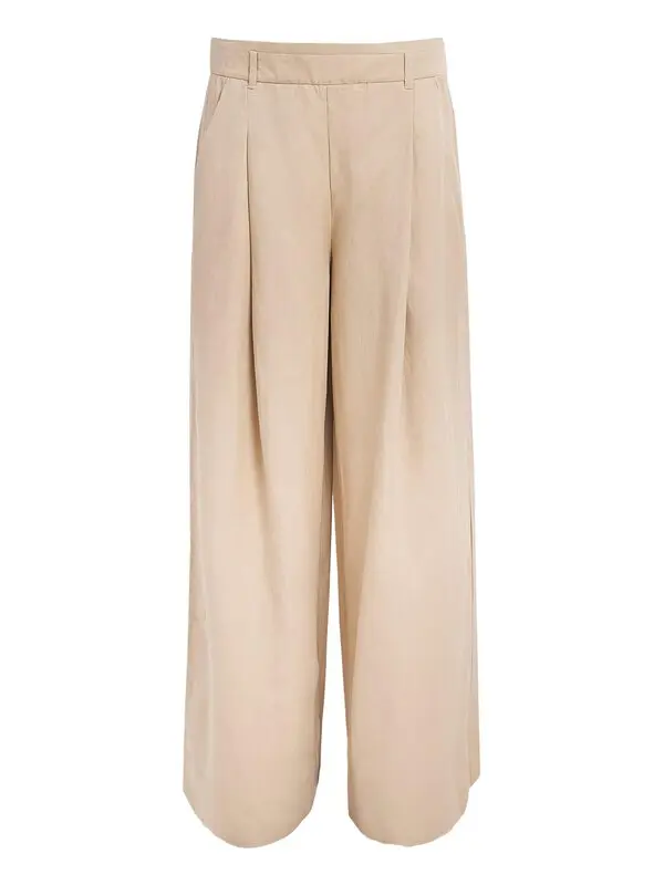 ME+EM Wide-leg Tailored Trousers - Neutral