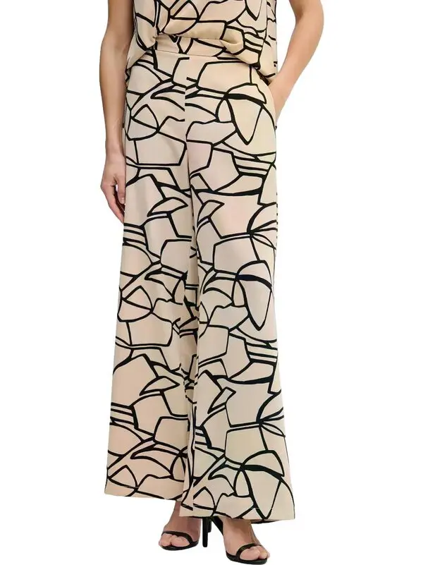 Joseph Ribkoff Abstract-print Palazzo Pants - Neutrals