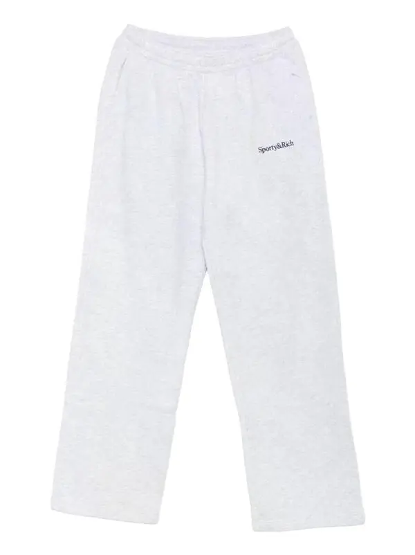 SPORTY & RICH Logo-embroidered Track Pants - Grey
