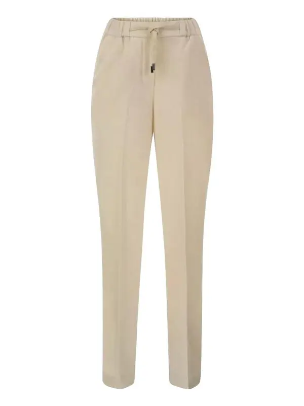 Peserico Drawstring-waist Tapered Trousers - Neutrals
