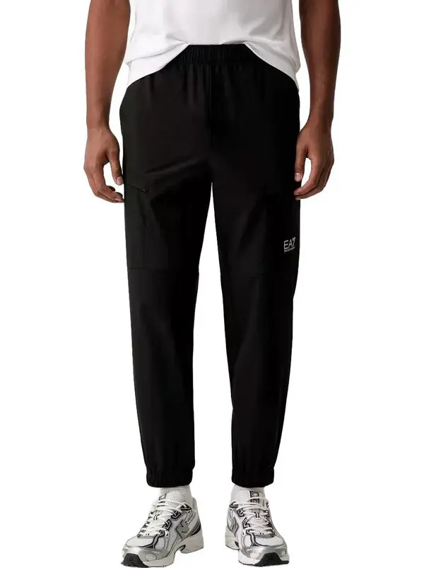 EA7 Ventus 7 Logo-print Track Pants - Black