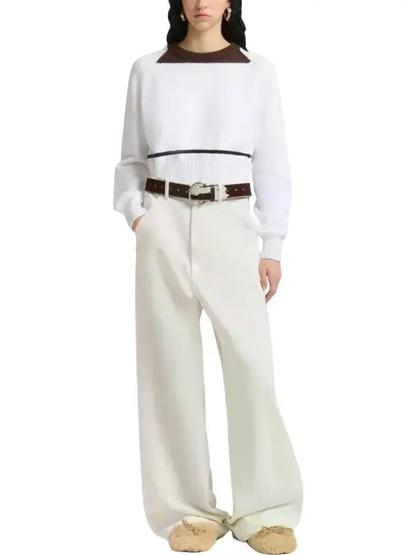 Marni White Denim Wide-leg Jeans - Neutrals