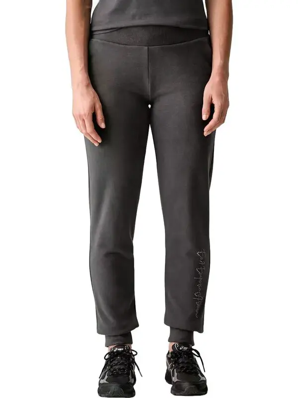 EA7 Logo-print Elasticated-waist Track Pants - Brown